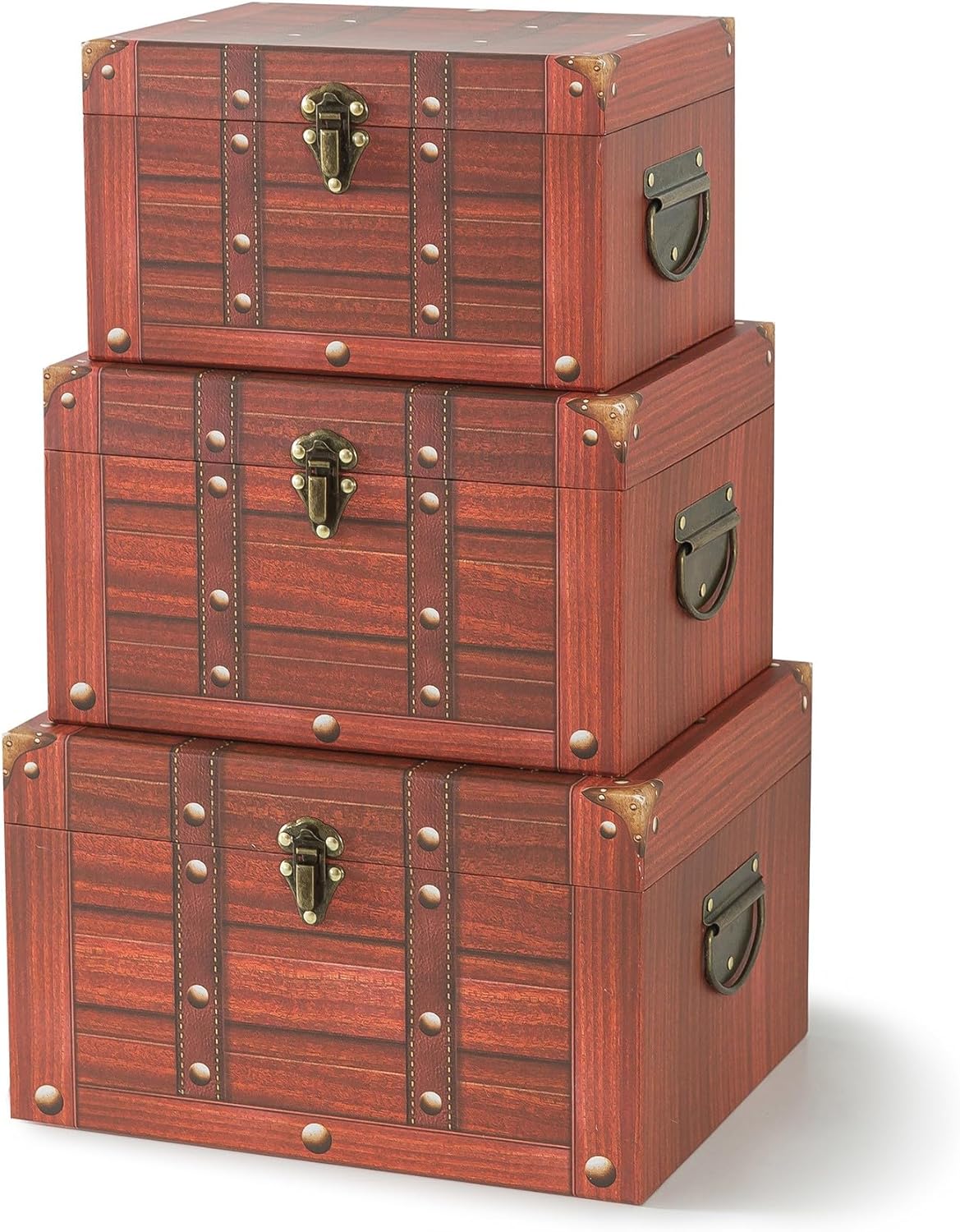 Amazon.com: Soul & Lane Decorative Cardboard Storage Trunk - Set of 3 ...