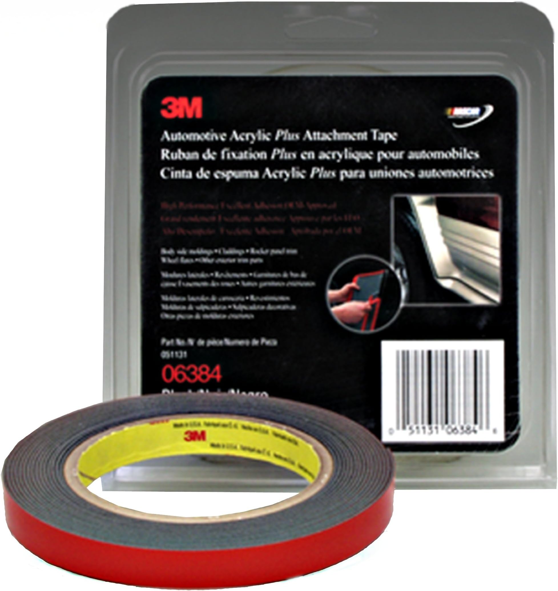 Amazon.com: 3M 06384 Automotive Acrylic Plus Attachment Tape , Black ...