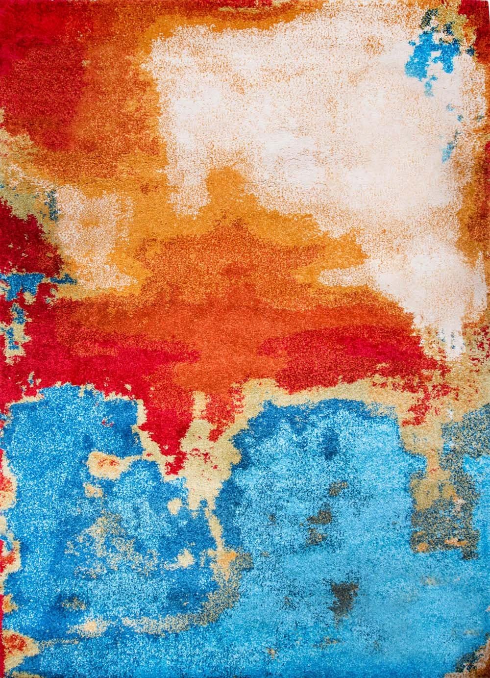 Amazon.com: Abstract Multi-Color 8x11 Area Rug Colorful Modern Carpet ...