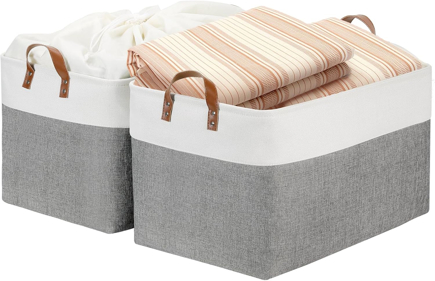 Amazon.com: DULLEMELO Extra Large Storage Baskets for Organizing 22"x15 ...