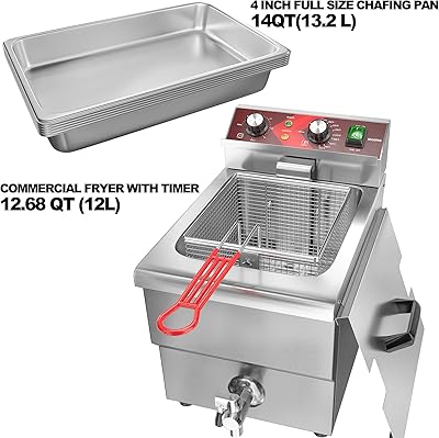 Amazon.com: Hakka Deep Fryer Filter Machine with Oil Drain, Commercial ...
