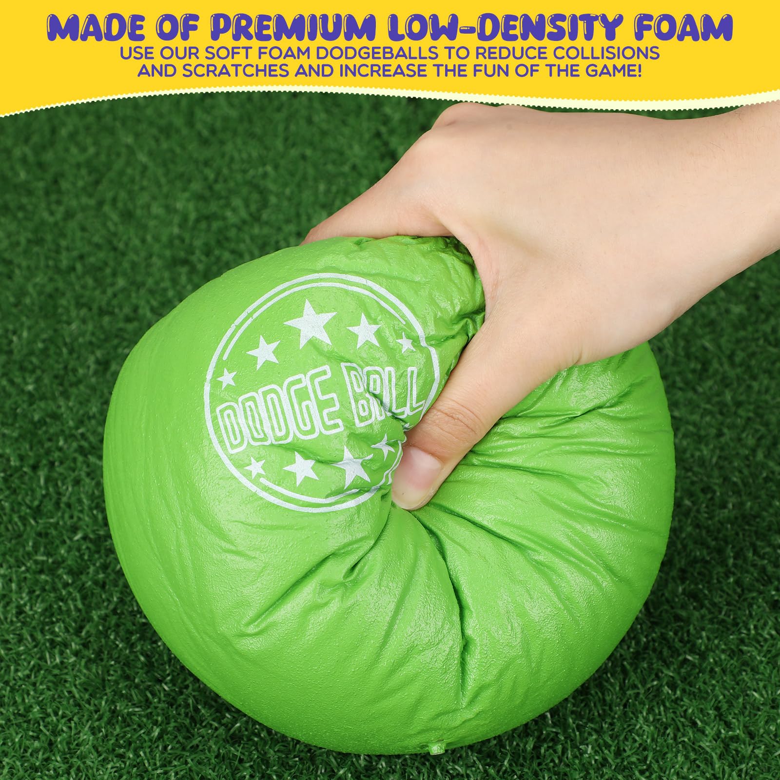 Snapklik.com : Jerify 18 Pack Foam Dodgeball Set 6 Inch Soft Skin Foam ...