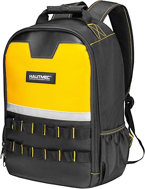 HAUTMEC Tool Backpack with Laptop Compartment, Heavy-Duty 1680D Oxford ...