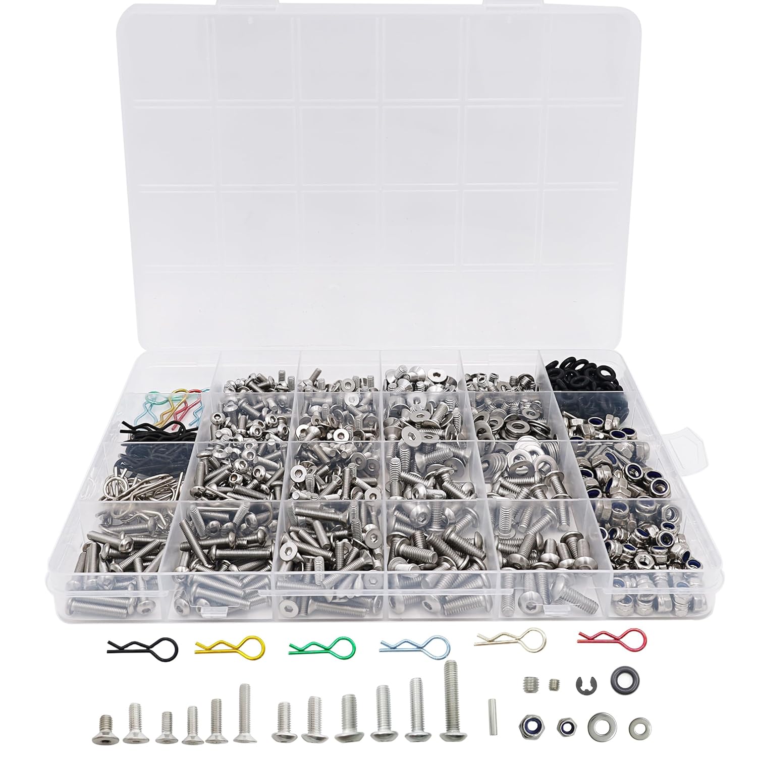 Amazon.com: HOPLEX 1008PCS Universal RC Screw Kit Screws Assortment Set ...