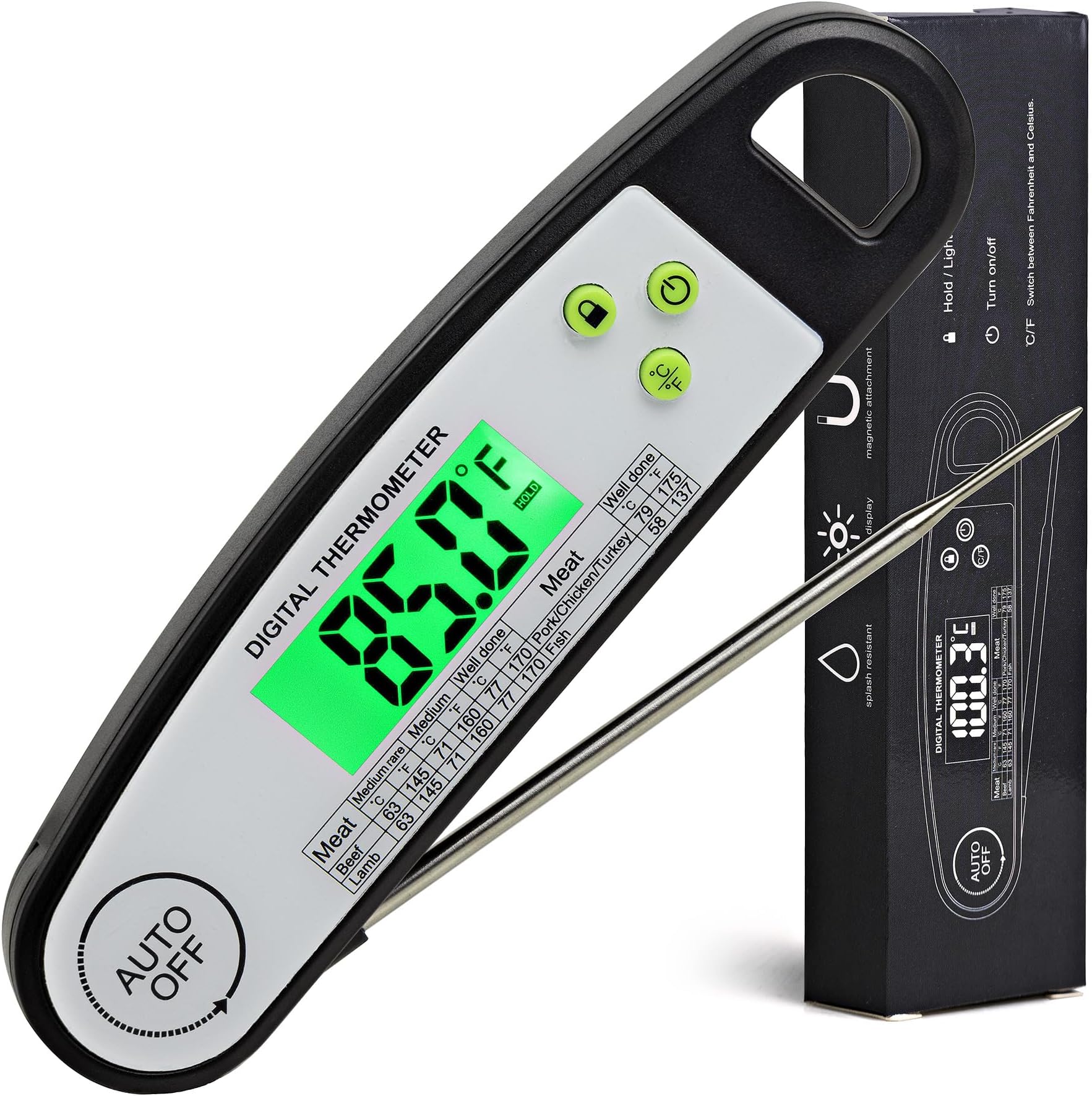 Amazon.com: Instant Read Digital Meat Thermometer for Cooking and ...