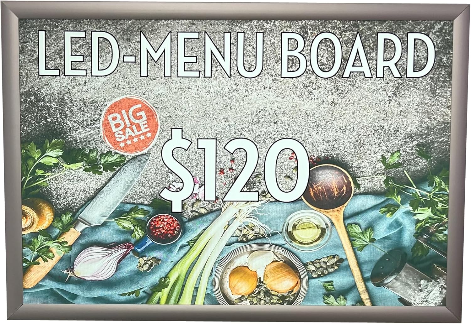 Amazon.com: LED Menu - Lights up- Interchangeable Print NOT INCLUDED ...