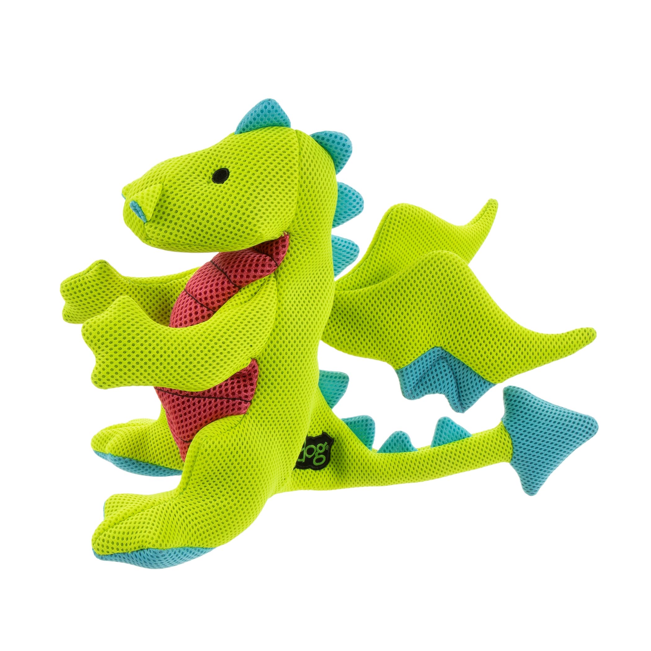 Snapklik.com : goDog Mesh Dragons Squeaky Plush Dog Toy