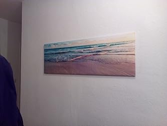 Amazon.de: decomonkey Bilder Strand Meer 120x40 cm XXL 1 Teilig Leinwandbilder Bild auf Leinwand ...