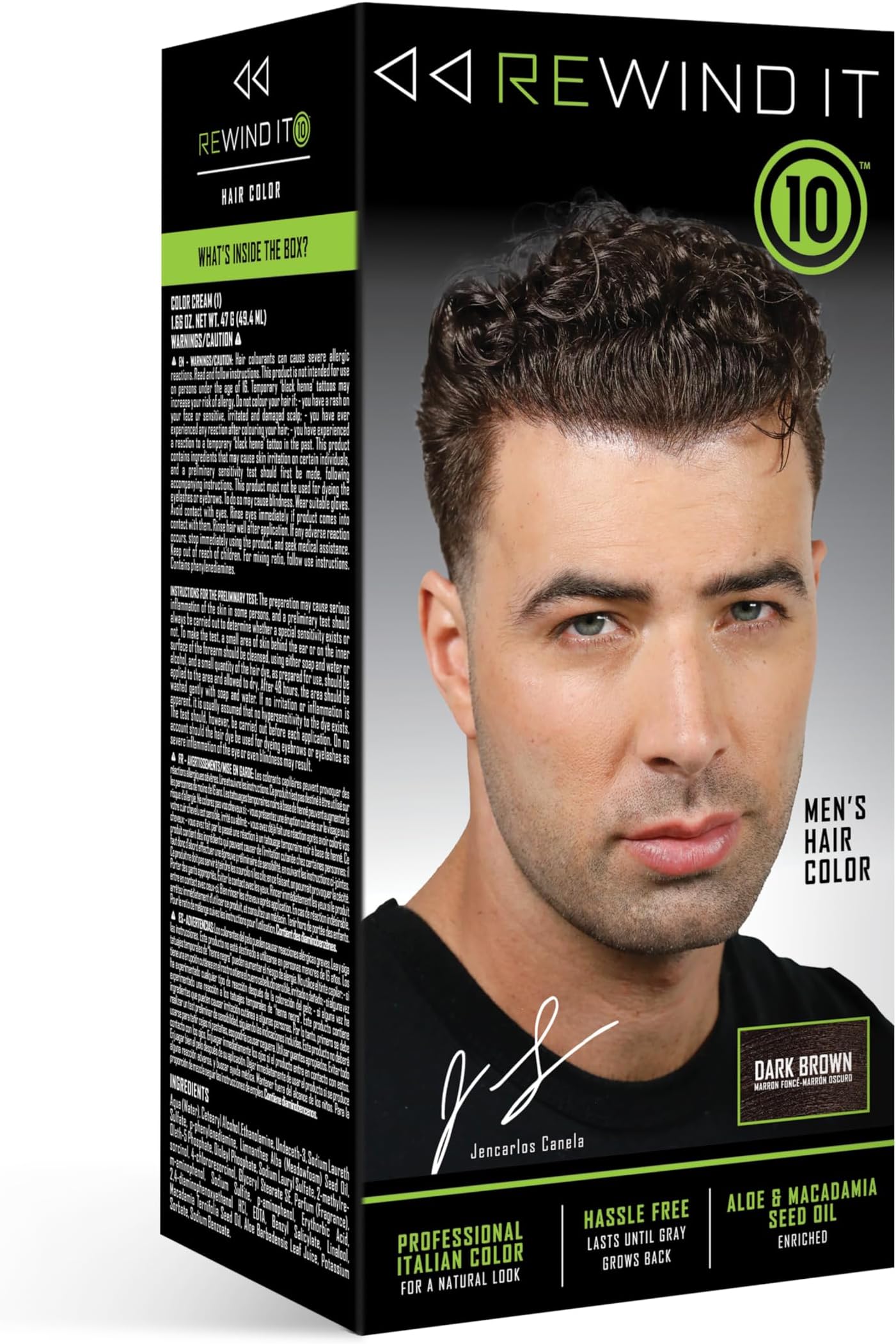 Amazon.com : REWIND IT 10 Dark Brown Men's Hair Color : Beauty ...