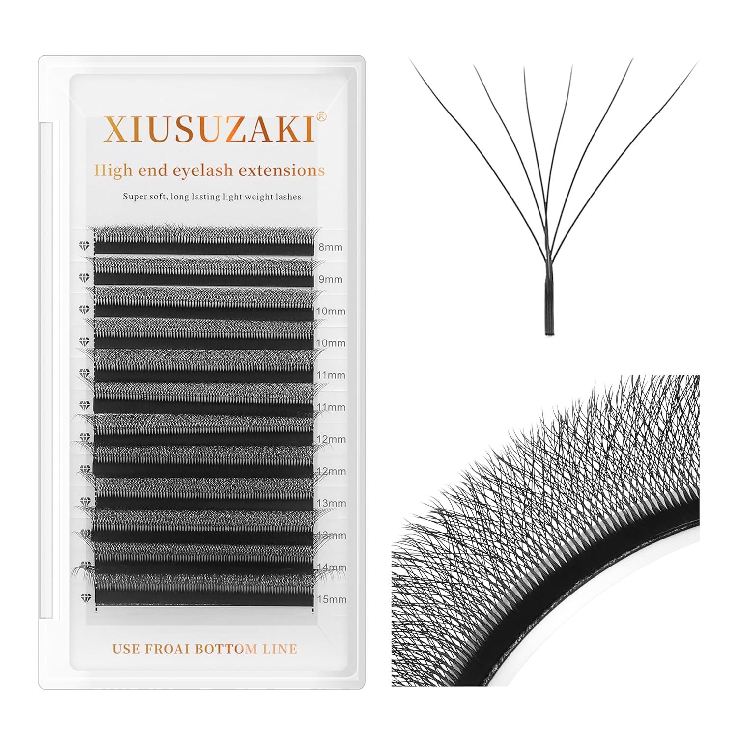 Amazon.com: Lash Extensions 6D Eyelash Extensions W Lashes 0.07mm ...