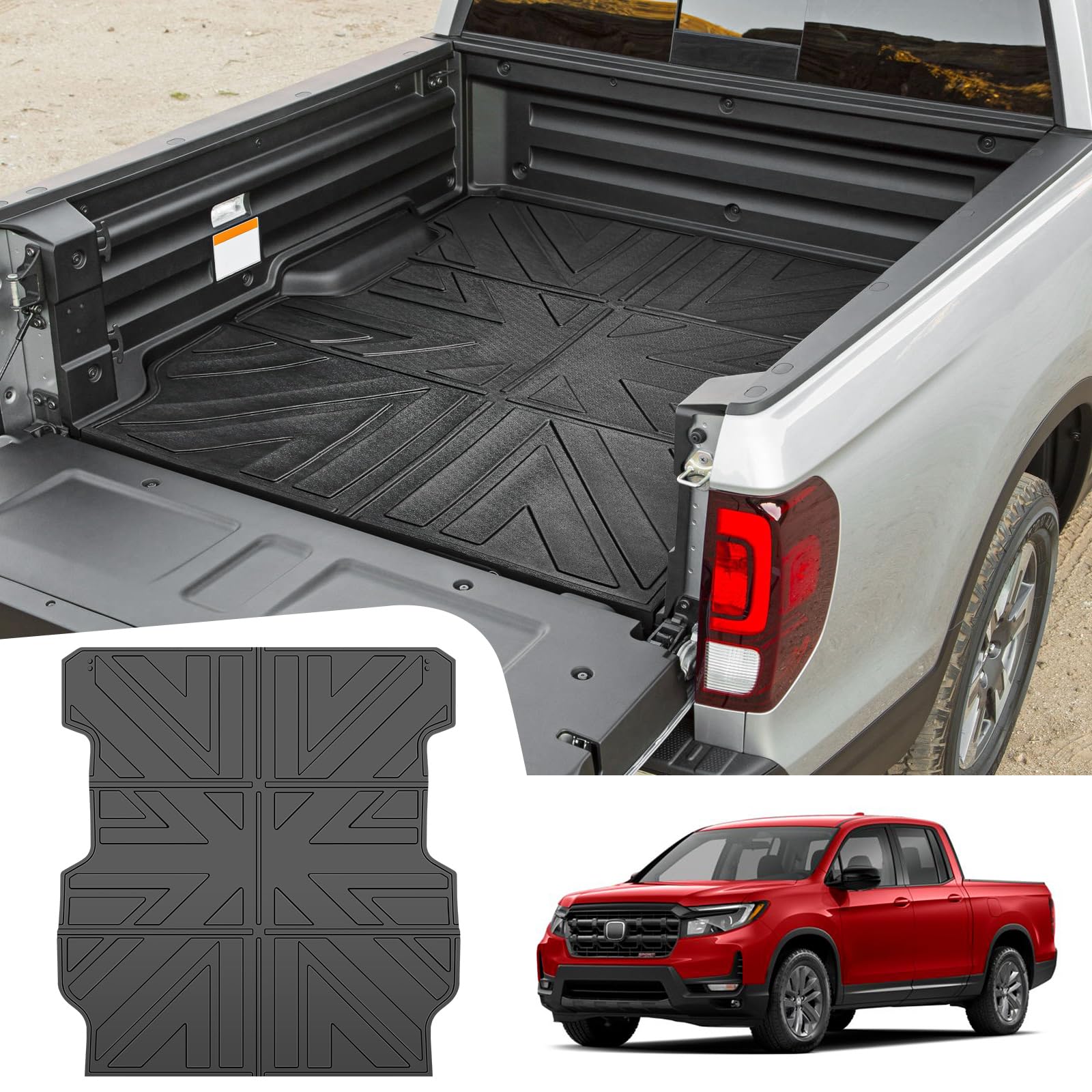 Amazon.com: JTYZSM Truck Bed Mat Compatible with 2017-2024 Honda ...