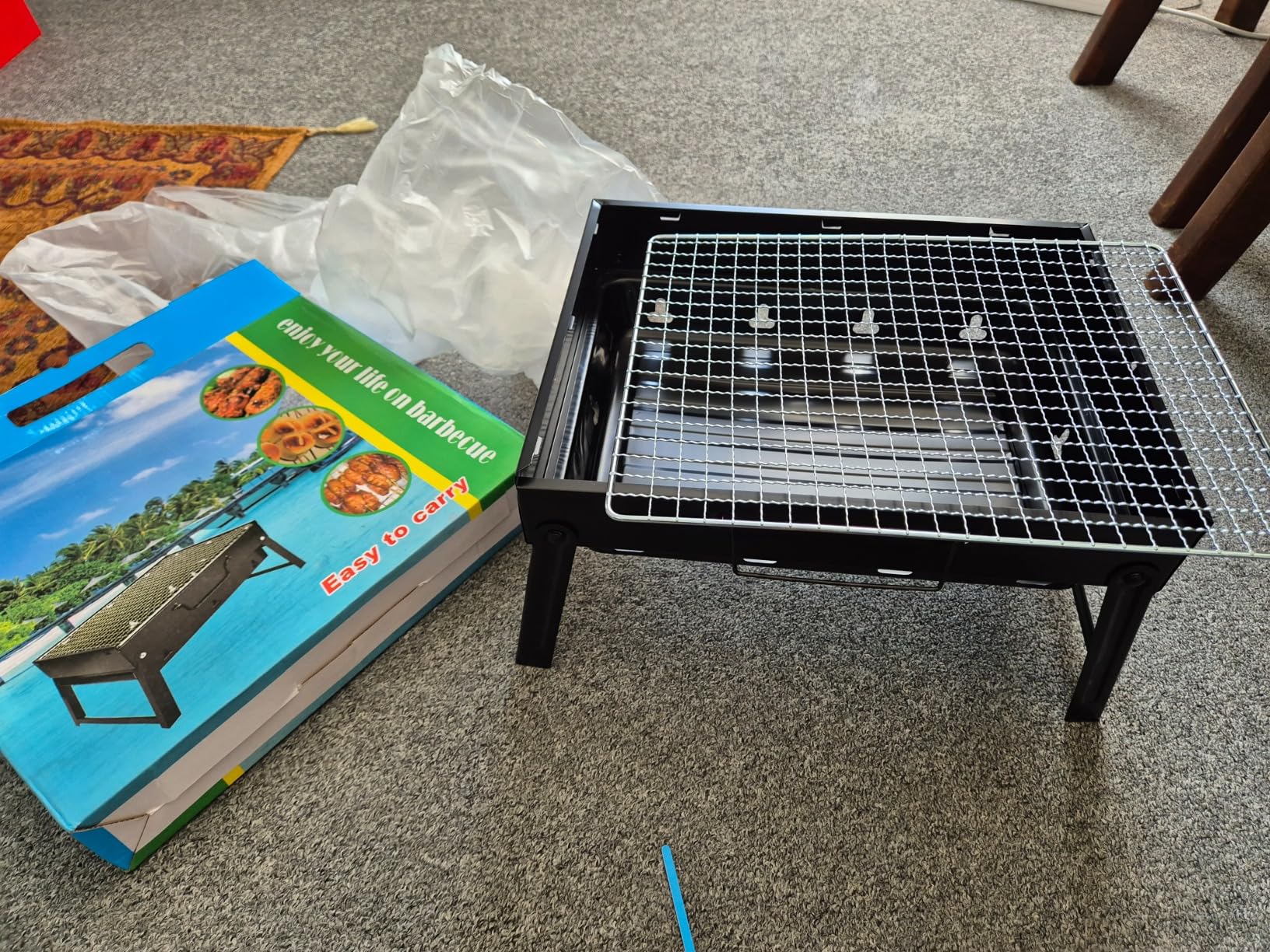 U10SIL Charcoal BBQ Grill, Portable BBQ set, Lightweight Barbecue ...