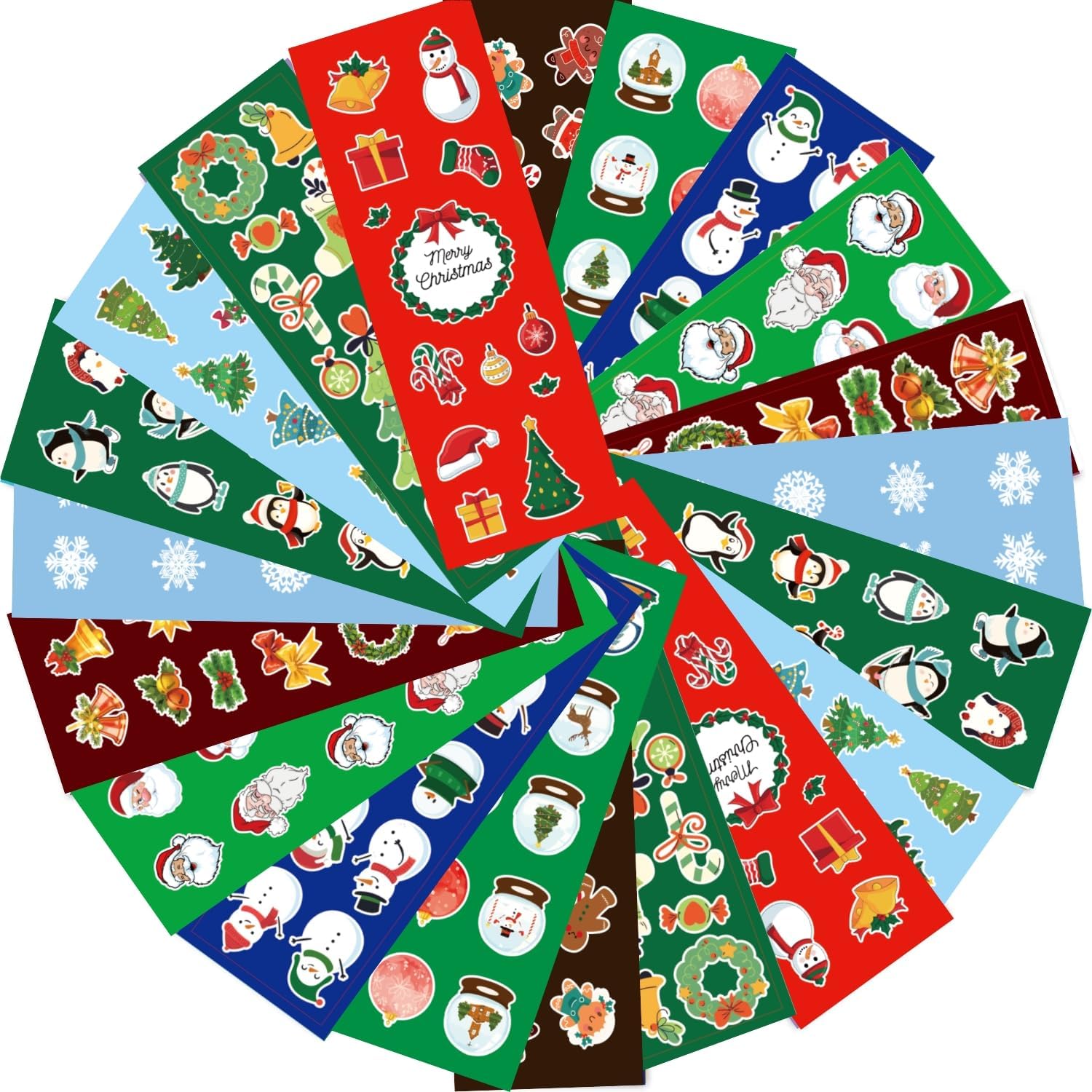 Amazon.com: 100 Sheets Christmas Stickers for Kids, 1200+PCS Christmas ...
