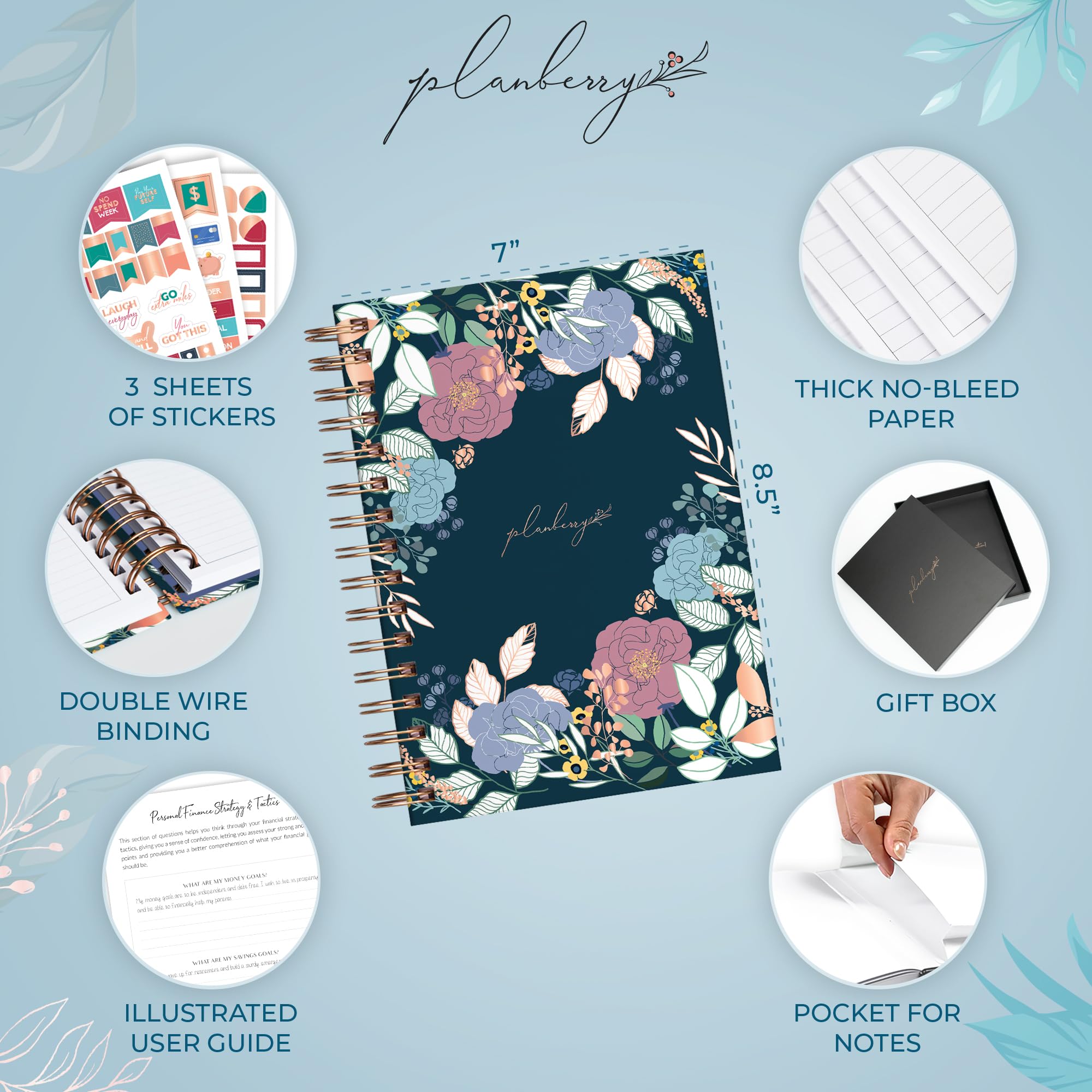 Snapklik.com : PLANBERRY Budget Planner & Monthly Bill Organizer