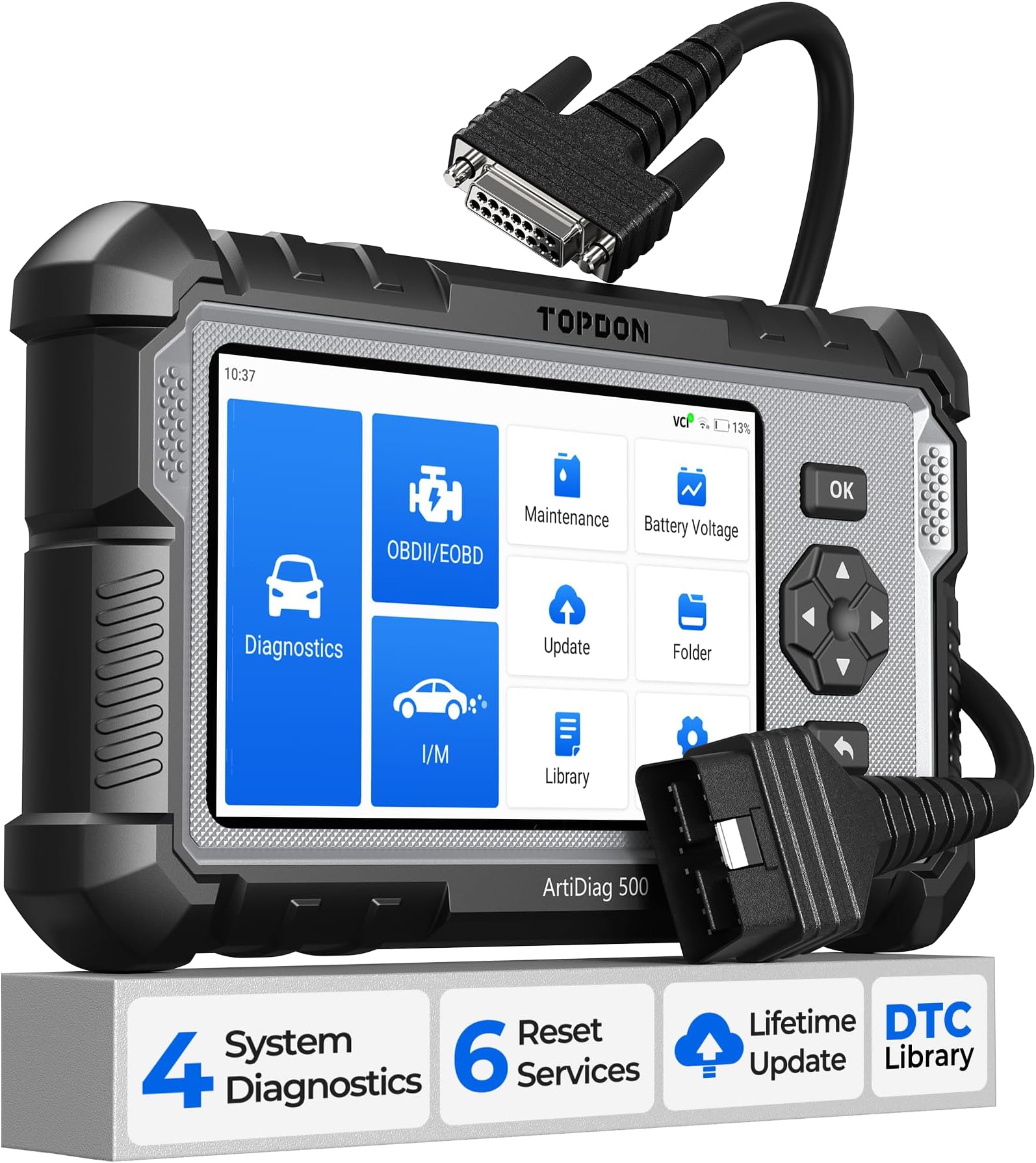 TOPDON OBD2 Code reader Scanner ArtiDiag500, Engine ABS SRS ...