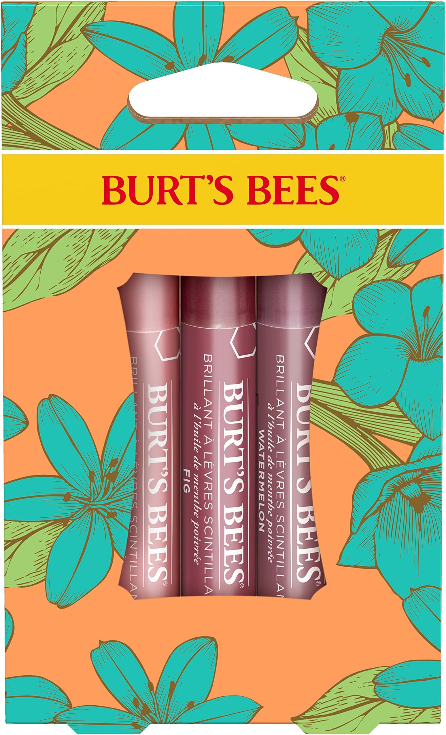 Amazon.com : Burt's Bees Lip Balm Spring Gifts, 3 Nourishing Lip Care Shimmers for All Day Glow ...