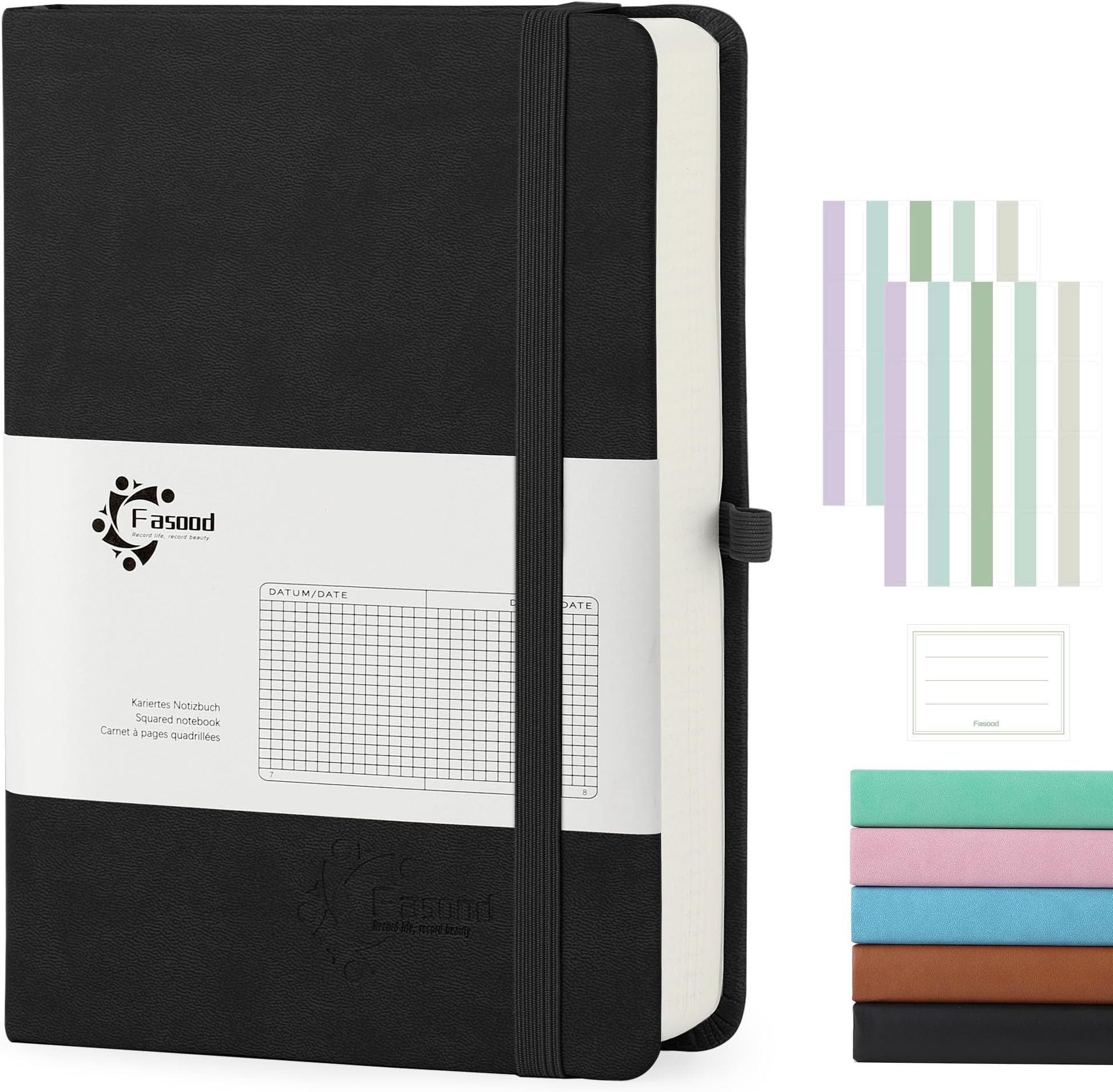 Amazon Basics Notizbuch, klassisches Design, Größe, Schwarz : Amazon.de ...