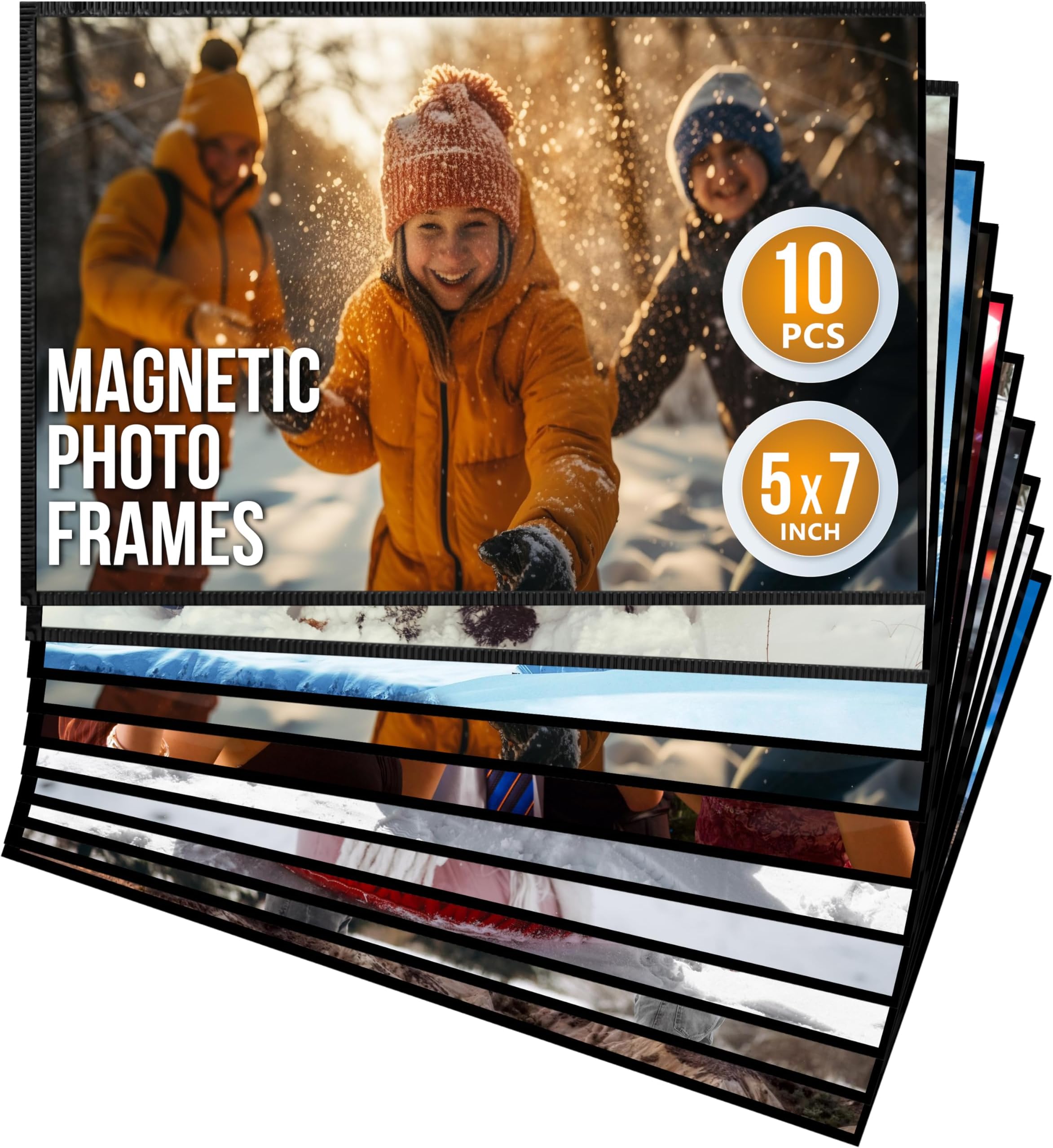 Amazon.com - STTMGN Magnetic Picture Frames with Black Border(5"X7",10 ...