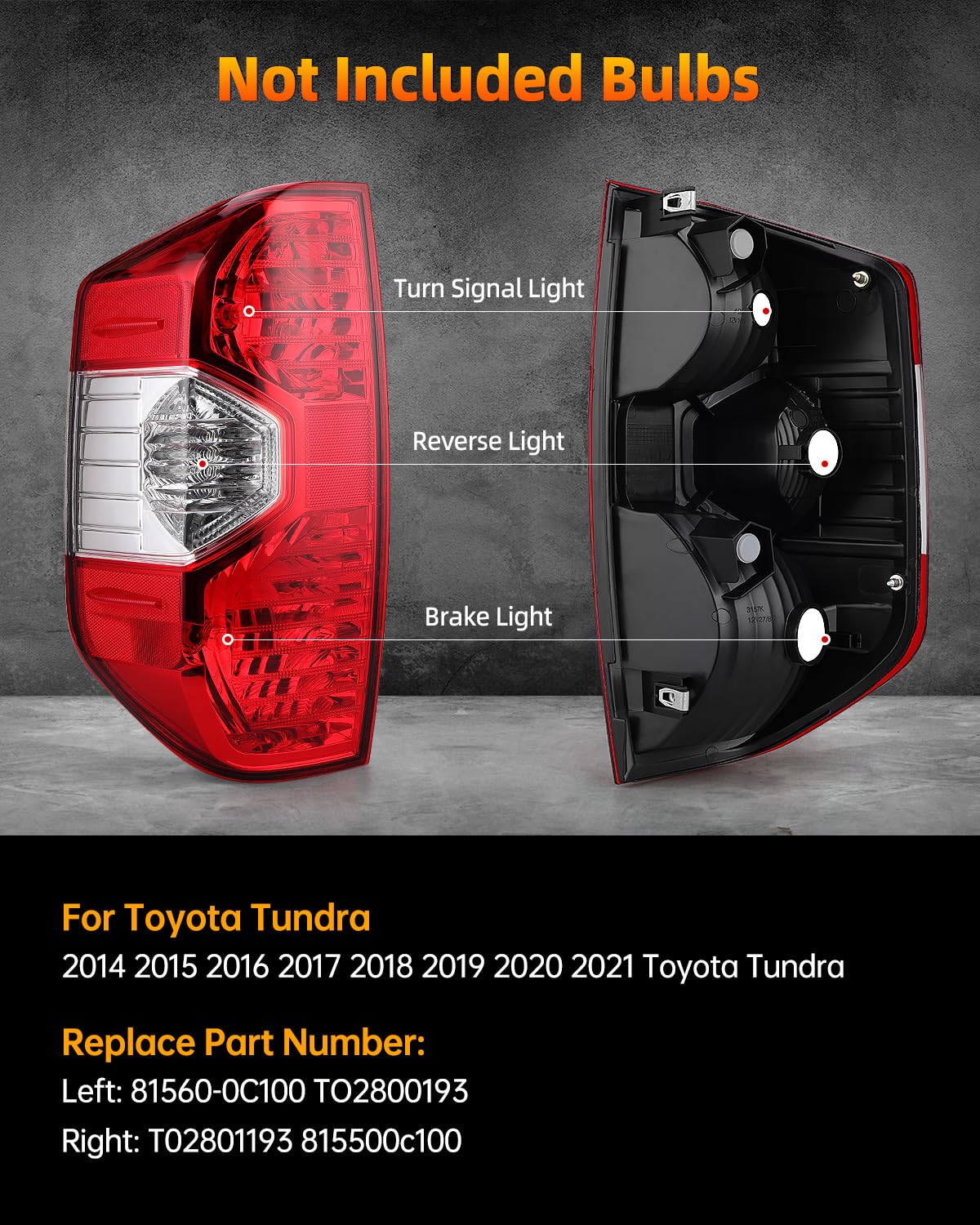 Toyota Tundra Tail Light Boine Right Passenger Side Tail Light For 2014 ...