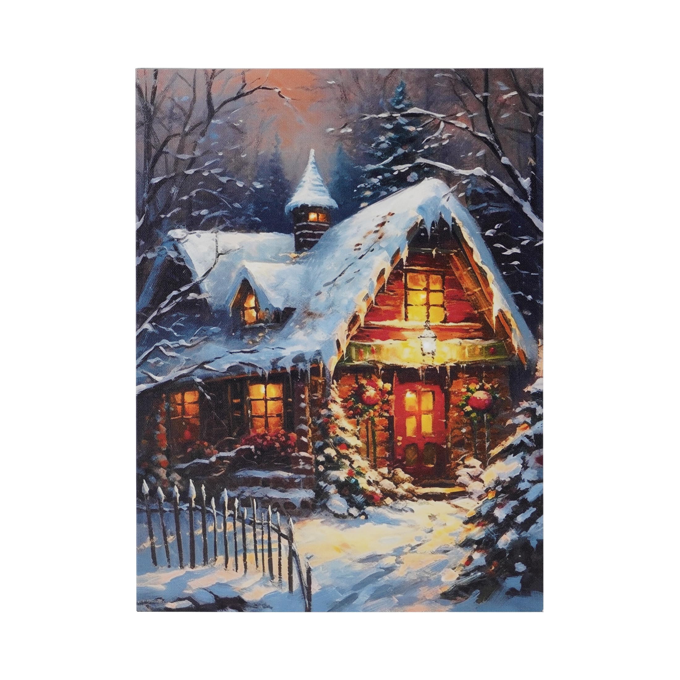 Amazon.com: SOFFEE DESIGN 12'' x 16'' LED Christmas Canvas Prints Wall ...