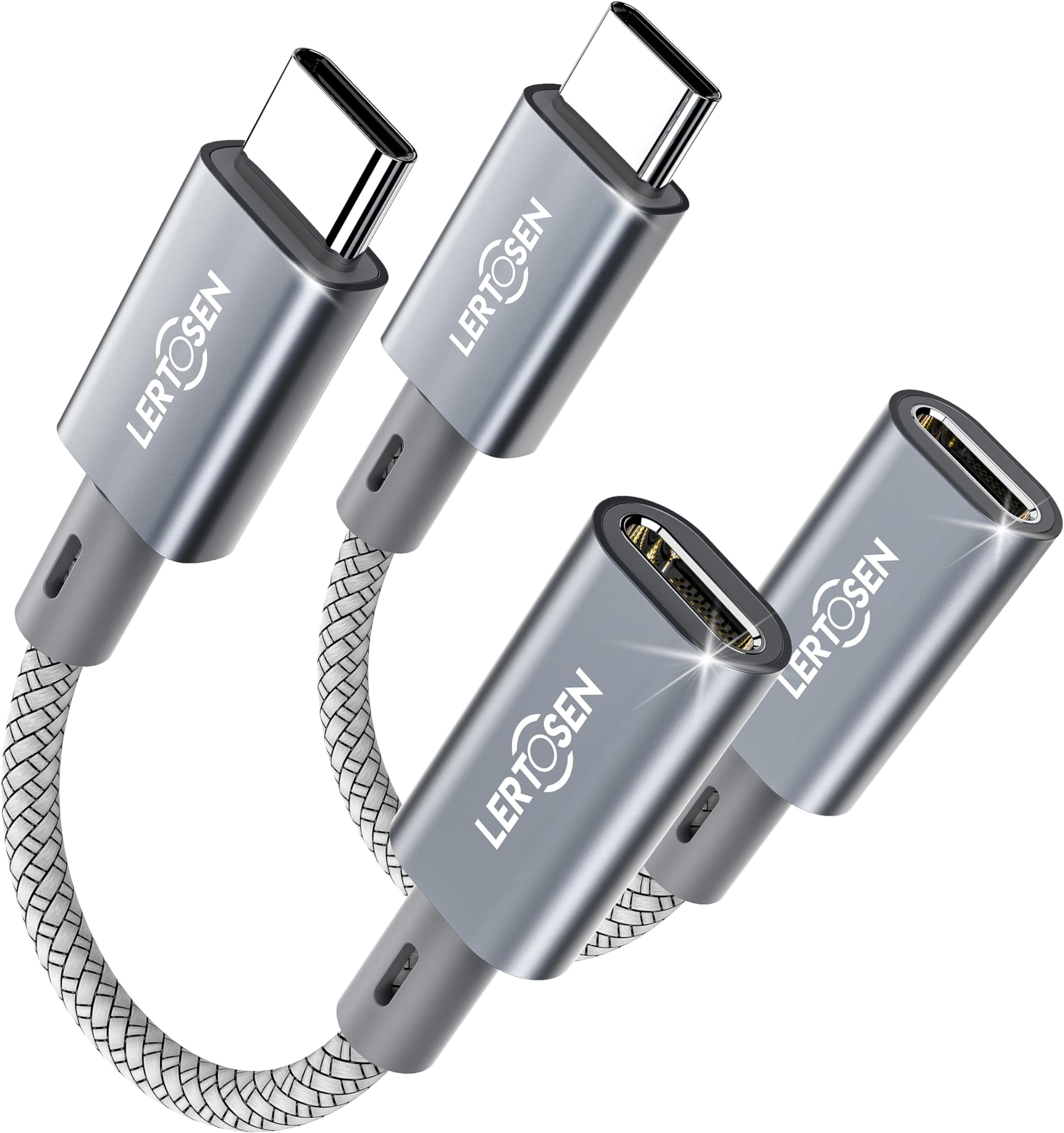 Lightning to USB C Adapter (2 Pack) Support Fast Charging & Data Sync ...