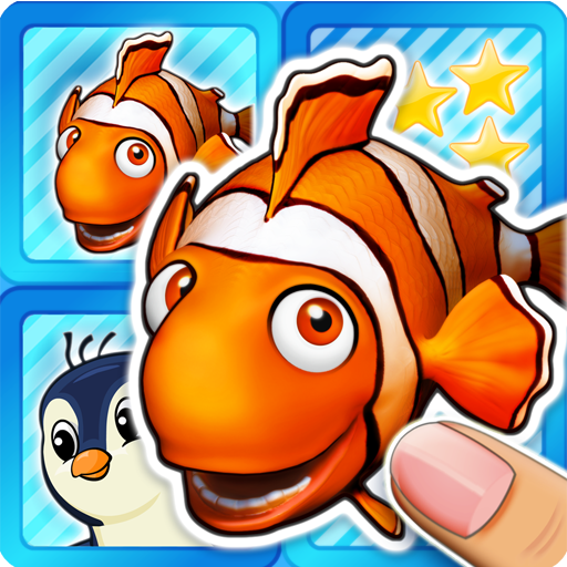 Memo pairs puzzle ocean animals & colorful fish for toddlers and ...