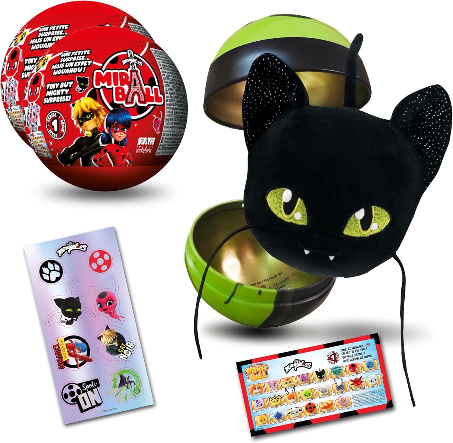 Amazon.com: Miraculous Ladybug MiraBall, 3-in-1 Surprise, 2 Pack, Blind ...
