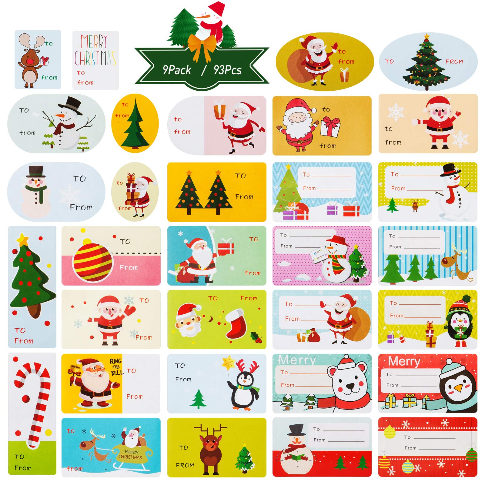 Etiquetas Adhesivas Navidad Etiquetas Para Regalos De Navidad Etiquetas ...