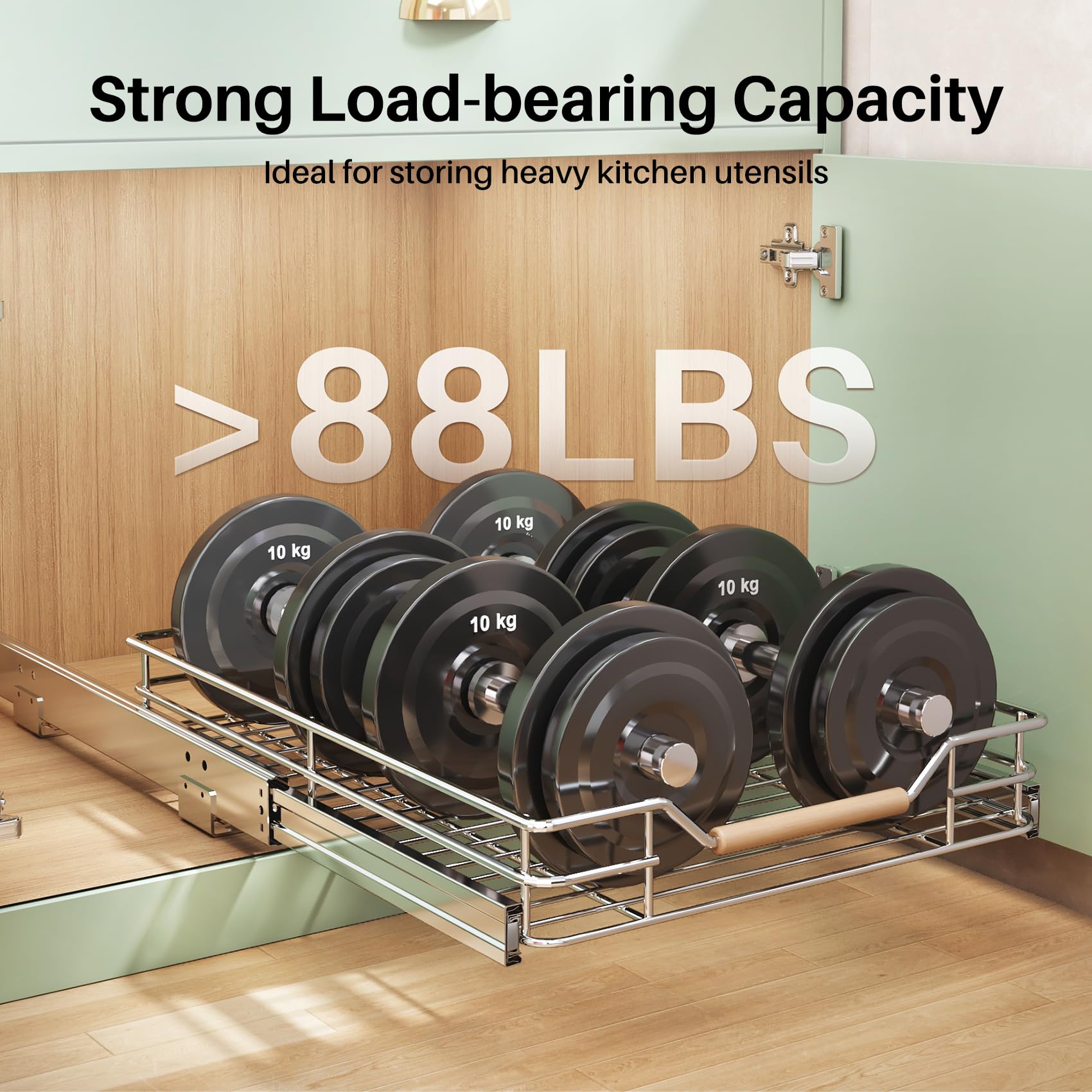 Snapklik.com : Pull Out Cabinet Organizer, Heavy Duty Sliding Drawers ...