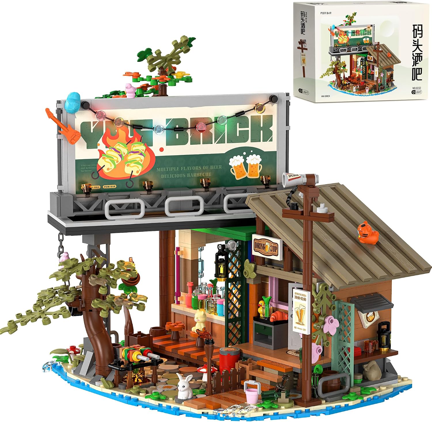 Amazon.com: Pier Bar Mini Building Blocks Sets with LED Light - 1108PCS ...