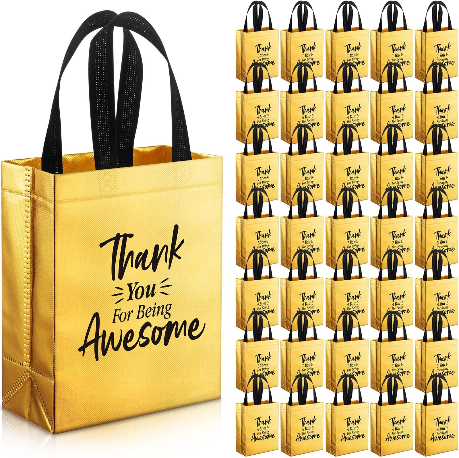 Amazon.com: 36 Pcs Thank You Reusable Gift Bags Employee Appreciation ...