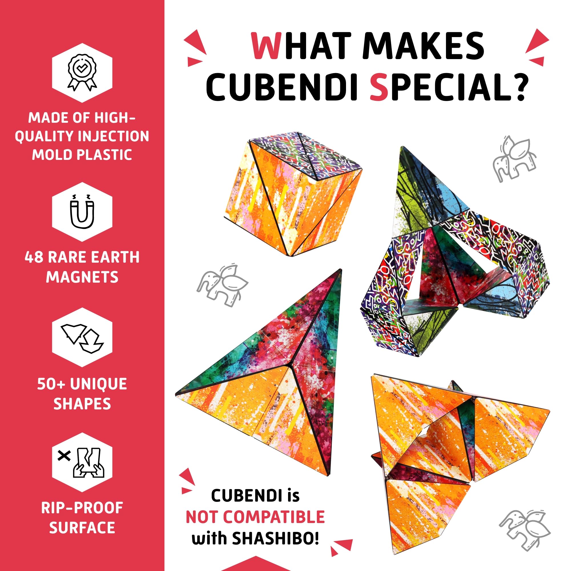 Snapklik.com : Geometric Origami Puzzle - Infinity Fidget Cube For ...