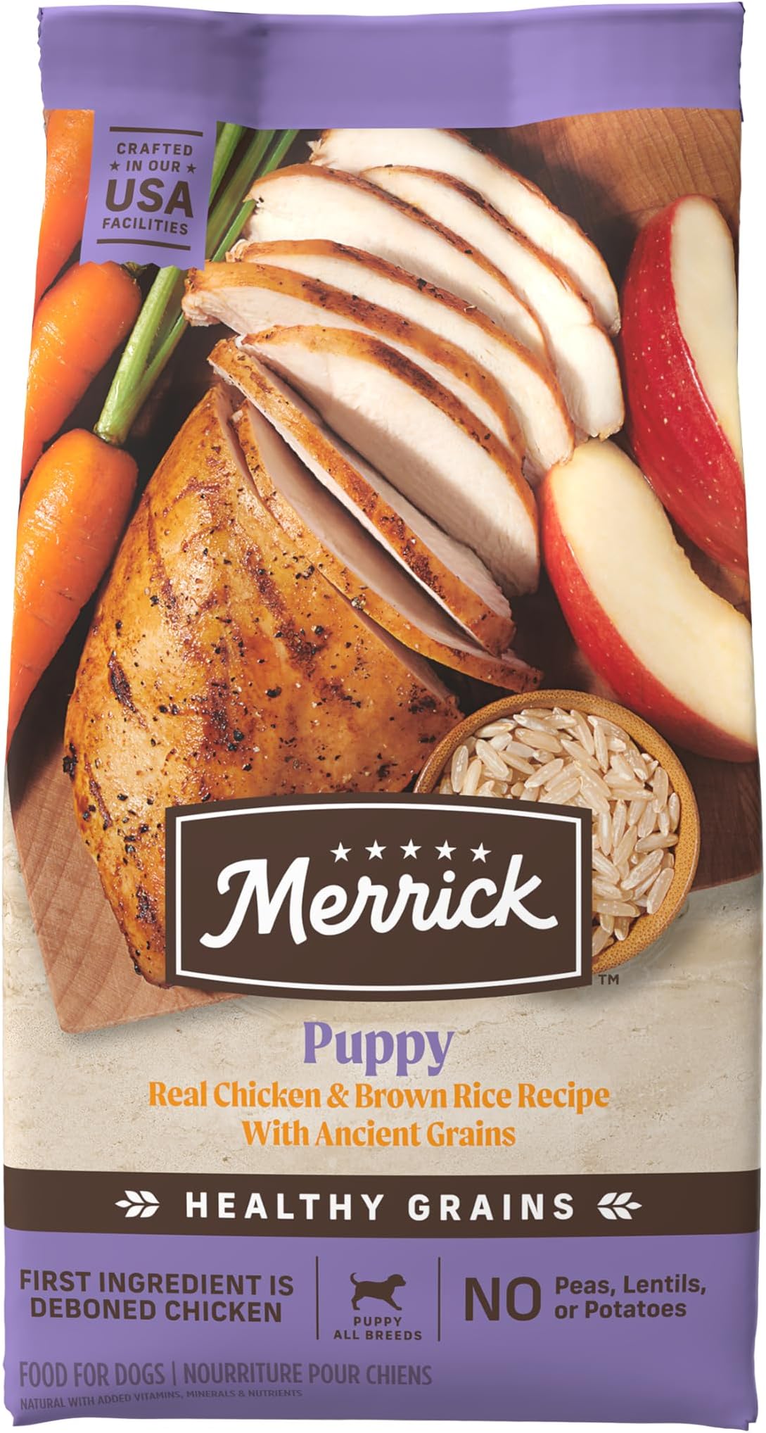 Amazon.com: Merrick Healthy Grains Premium Dry Dog Food, Wholesome And ...