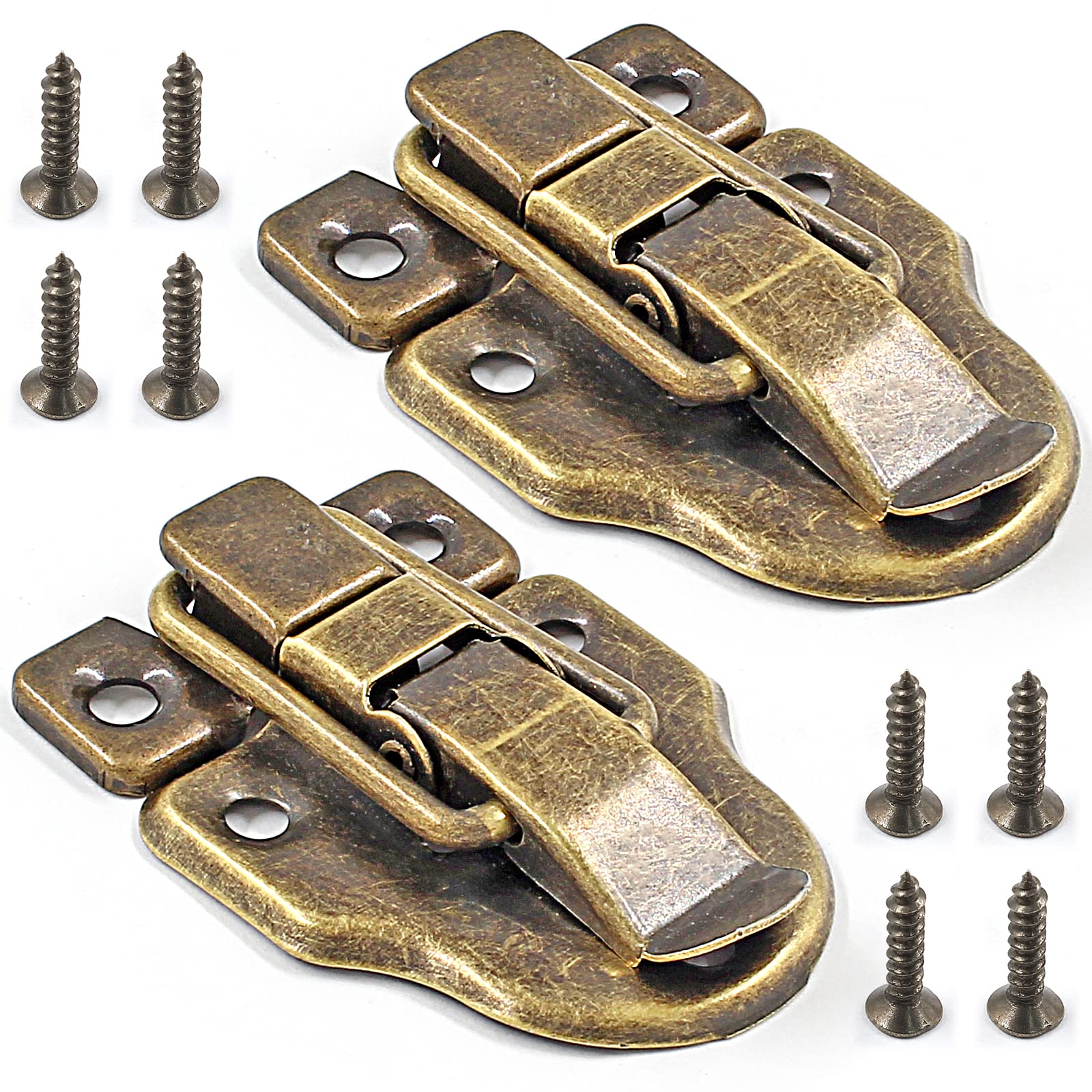 Waziaqoc 2PCS Antique Bronze Toggle Latch, Iron Hasp Latch Retro Style ...