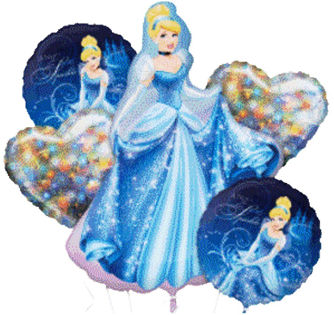 Cinderella Balloon Bouquet - Cinderella Balloons - 5 Count : Amazon.in ...