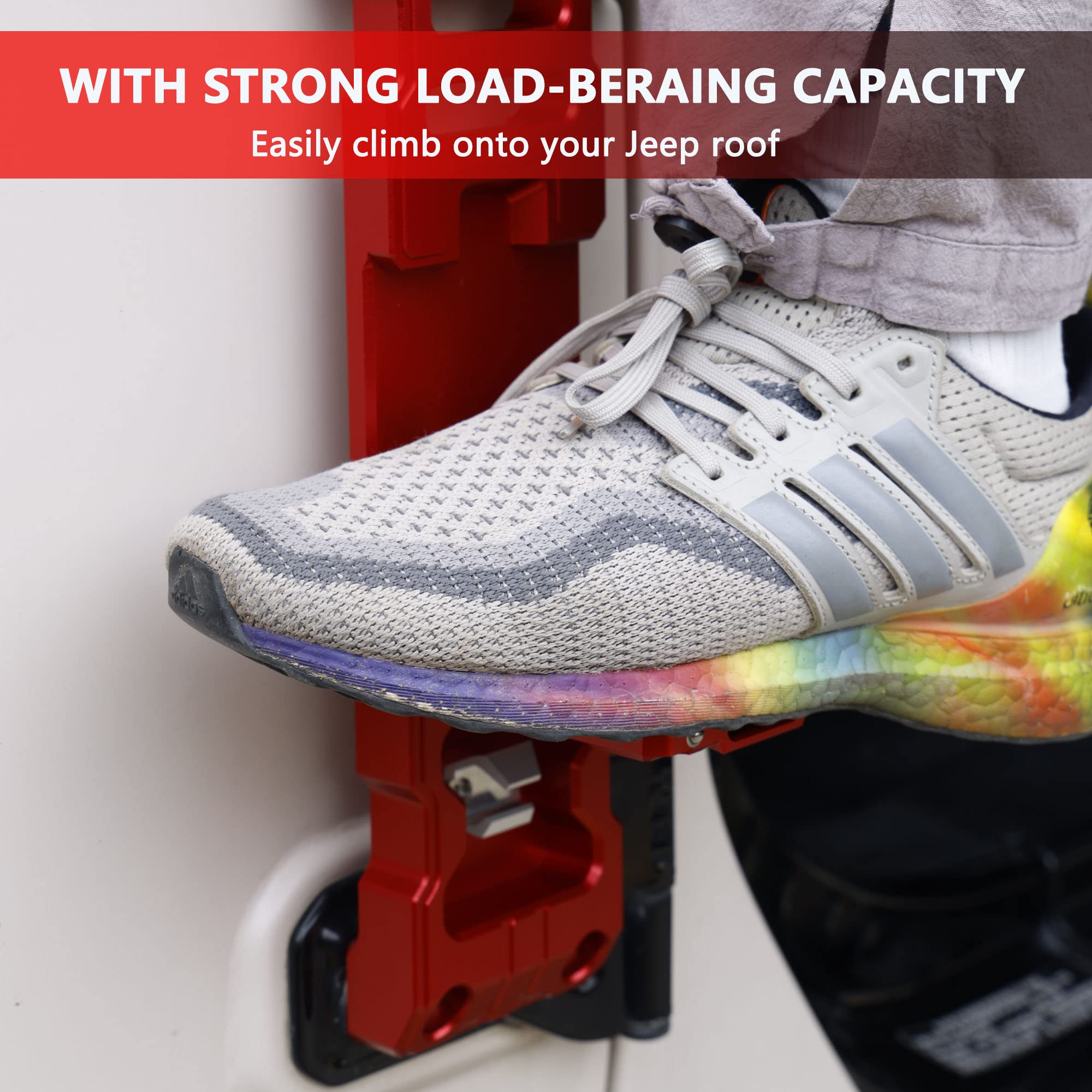 Snapklik.com : HOZHEM Car Door Hinge Step Strength Aluminum Alloy Red ...