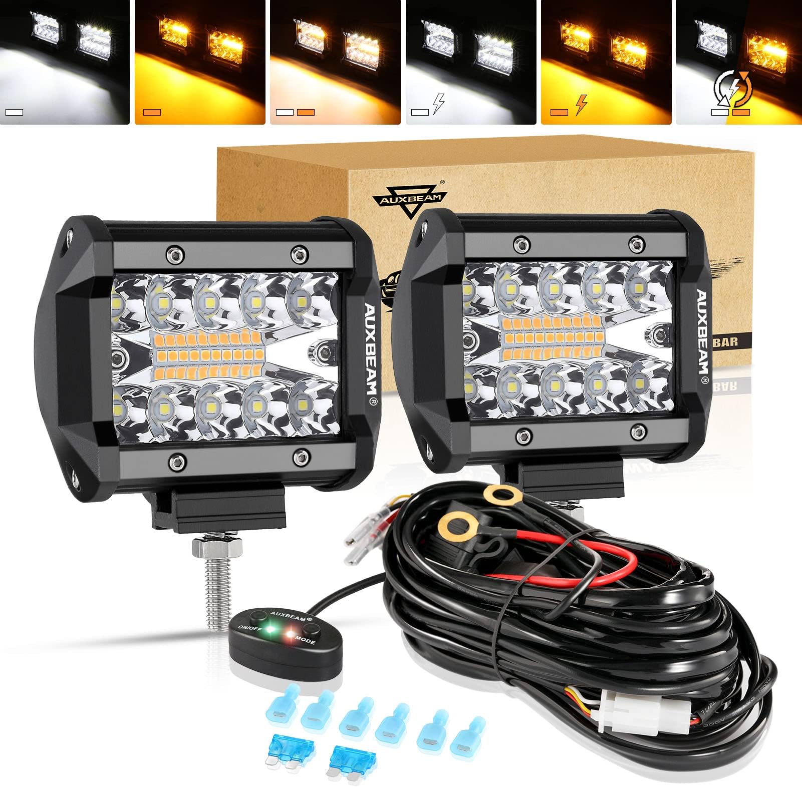 Amazon.com: Nilight 4 Inch LED Light Pods 2PCS 18W Flood Fog Light Bar ...