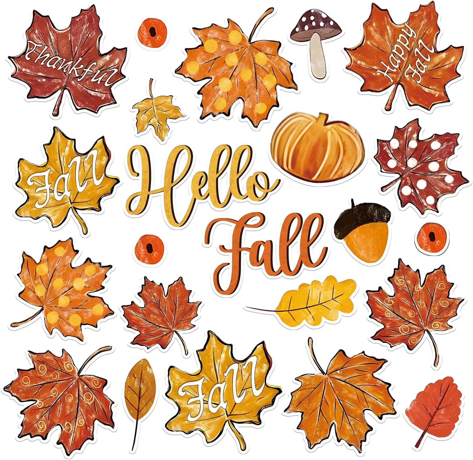 Amazon.com: Whaline 40Pcs Halloween Thick Gel Clings Witch Black Cat ...