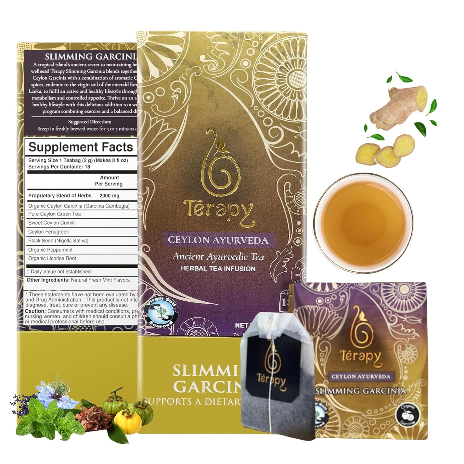 Amazon.com : Térapy Ceylon All Day Slimming Tea | All Naturaul Herbal ...