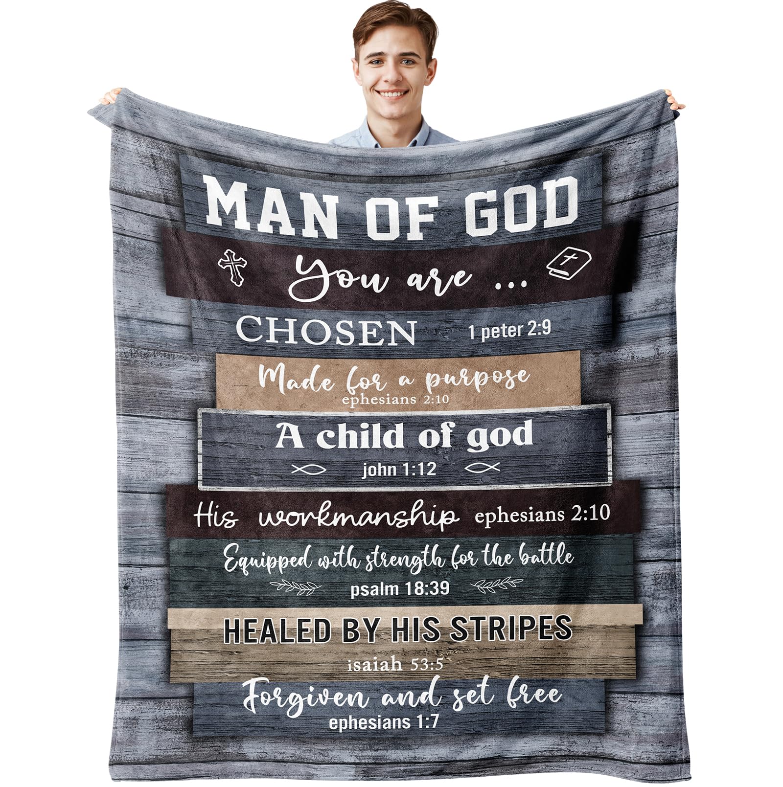 Amazon.com: Muxuten Christian Gifts for Men, Christian Gift Blanket 60 ...