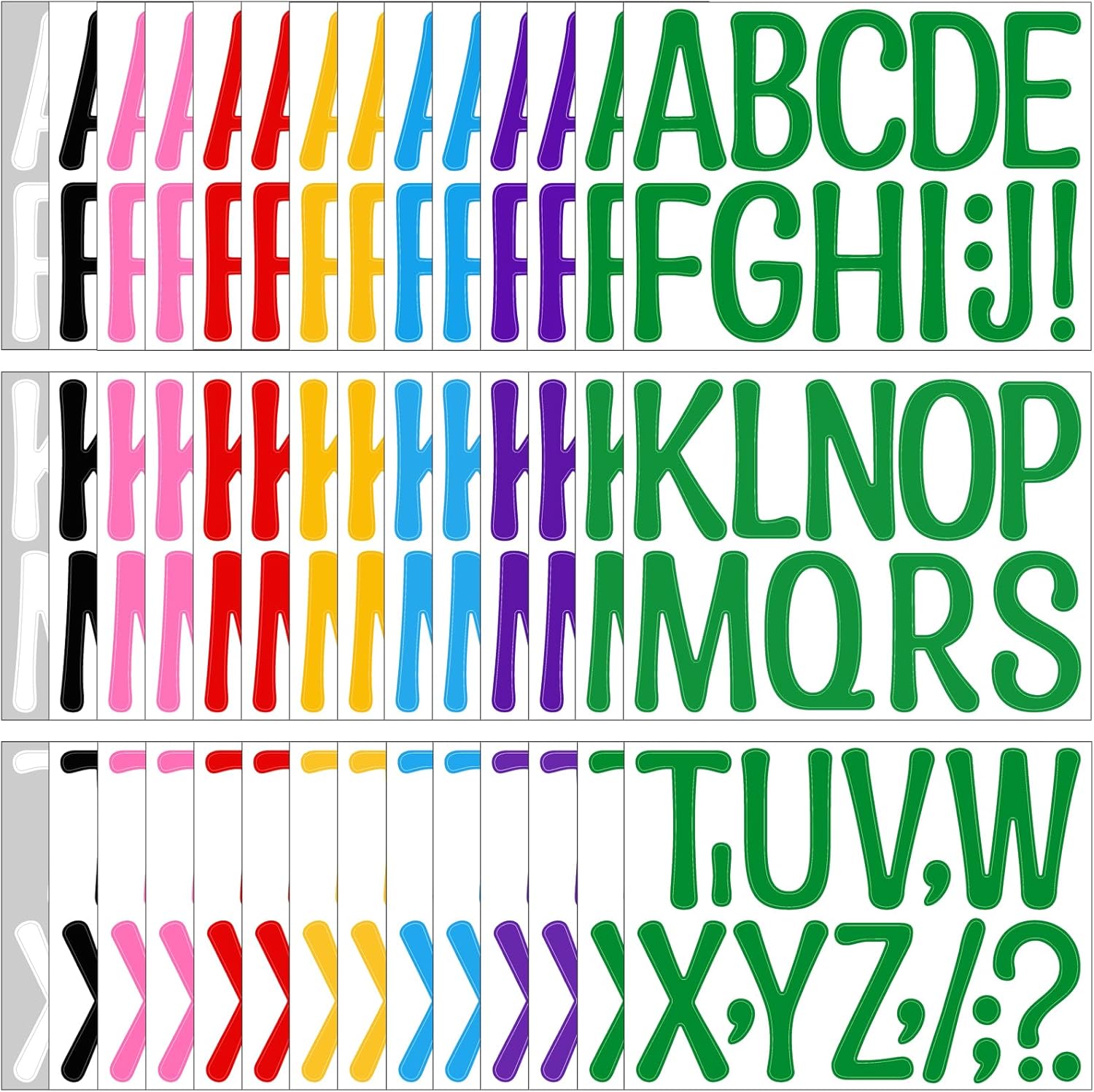 Amazon.com: Bemeol 4 Inch Letter Stickers 42 Sheets Large Alphabet ...