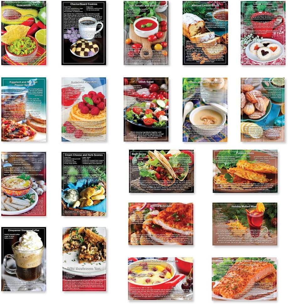 Amazon.com : RECIPES postcard set of 20. Quality post card variety pack ...