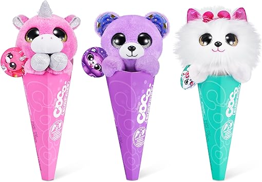 Amazon.com: COCO Surprise Coco Cones (3 Pack) by ZURU Animal Plush Toys ...