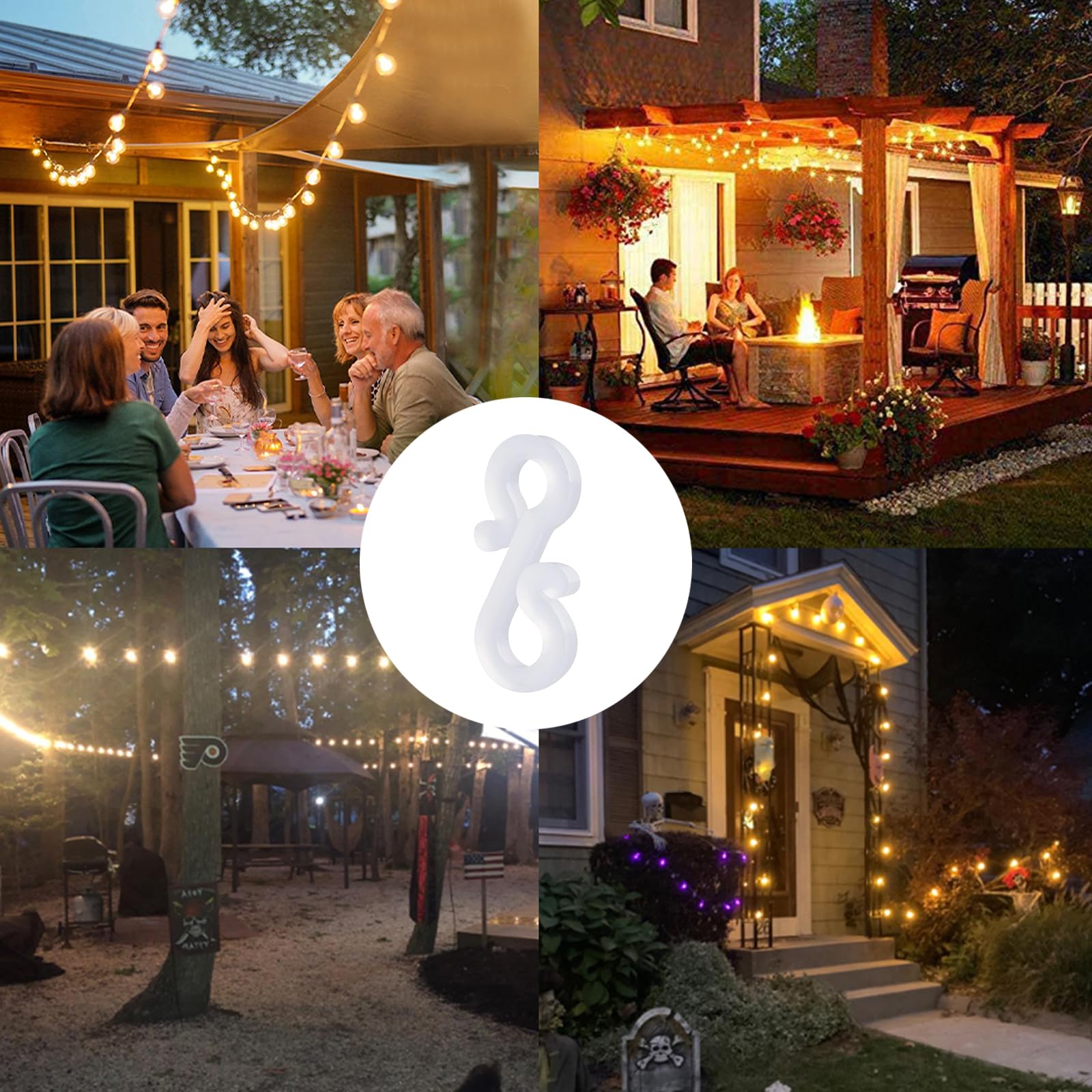Outdoor Christmas Light Plastic Hooks Amazon.com: 100Pcs Christmas