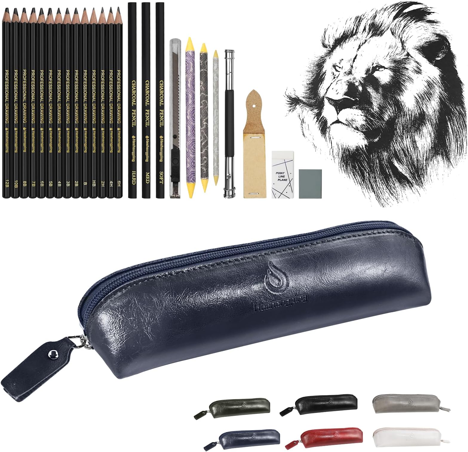 Amazon.com : Amazon Basics Sketching and Drawing Art Pencil Kit, Artist ...