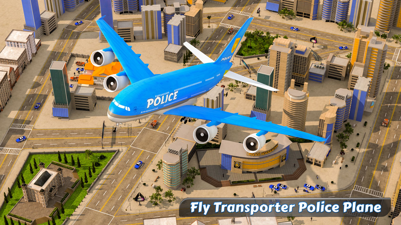 Police Car Plane Transporter: Real Crime Simulator Gangster Shooting ...
