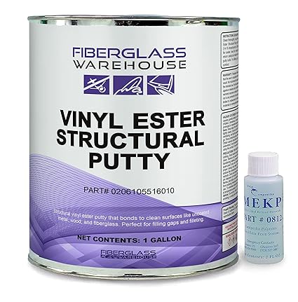 Amazon.com : High Strength Vinyl Ester Putty w/MEKP- Gallon - Filled ...