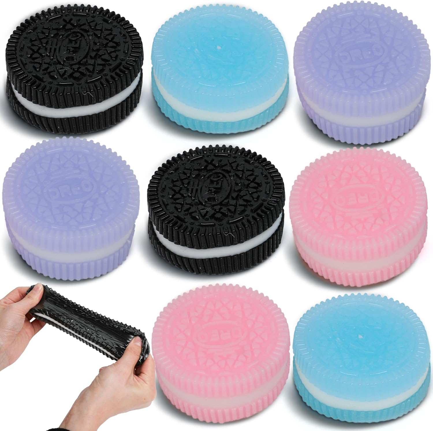 Amazon.com: 8Pack Cookie Squishy Fidget Toys - Handmade Silicone Stress ...