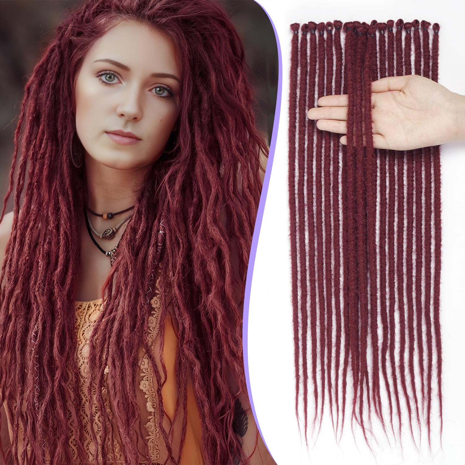 Amazon.com : 18 Inch Dreadlock Extensions 20 Strands Single Ended ...