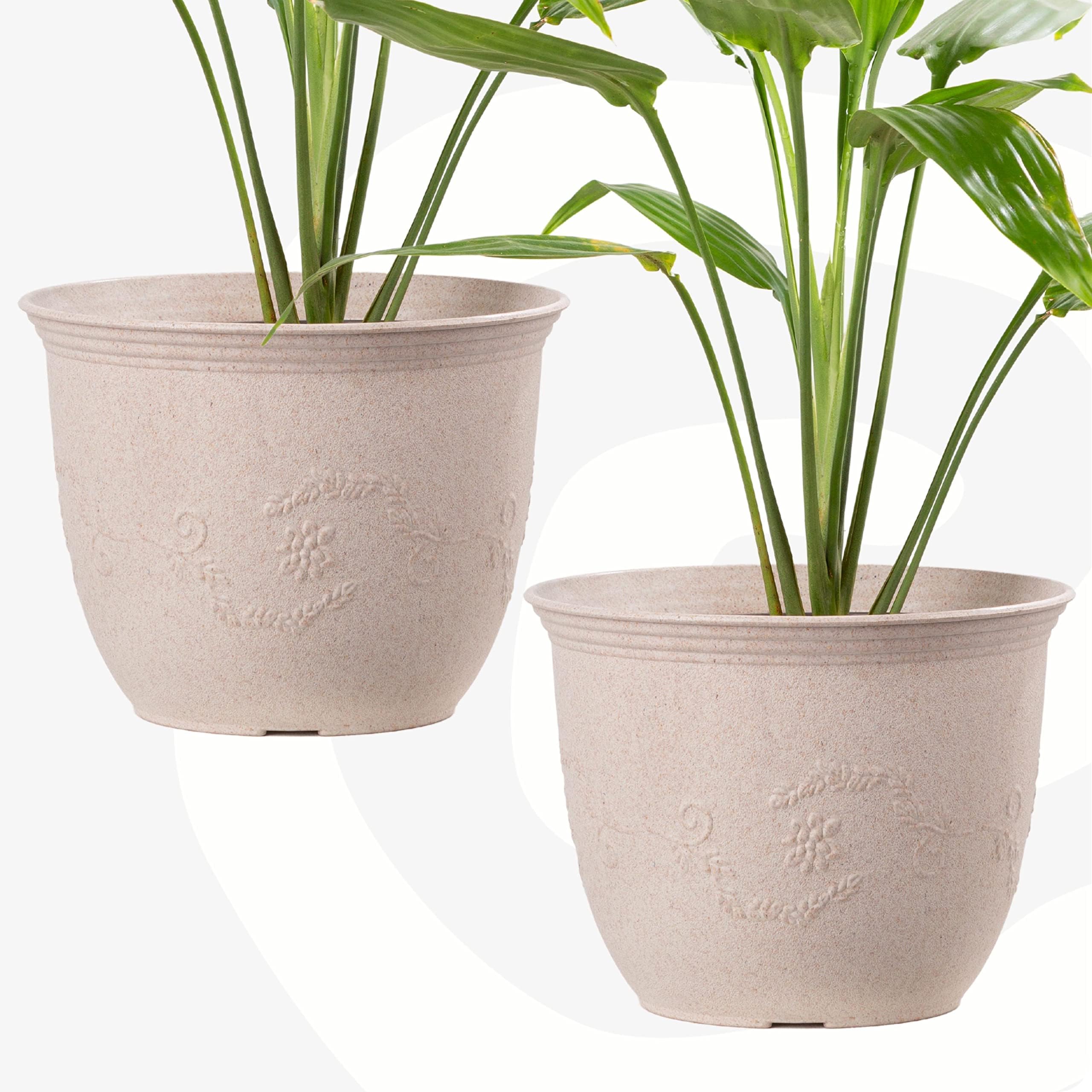 Nested Greens - PEAR Pot 10” INCH White | Indoor Plant Container | 10 ...